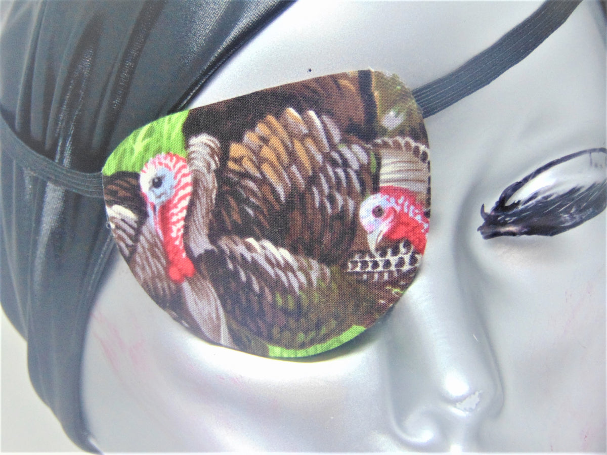 Unisex handmade eye patch "TOM TURKEY"/ 100% cotton/ eye care/ vision ...