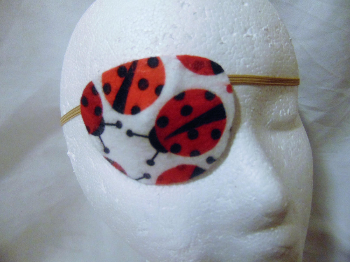 Child's handmade eye patch/LADYBUG THEME/ whimsical/ eye care/ vision ...